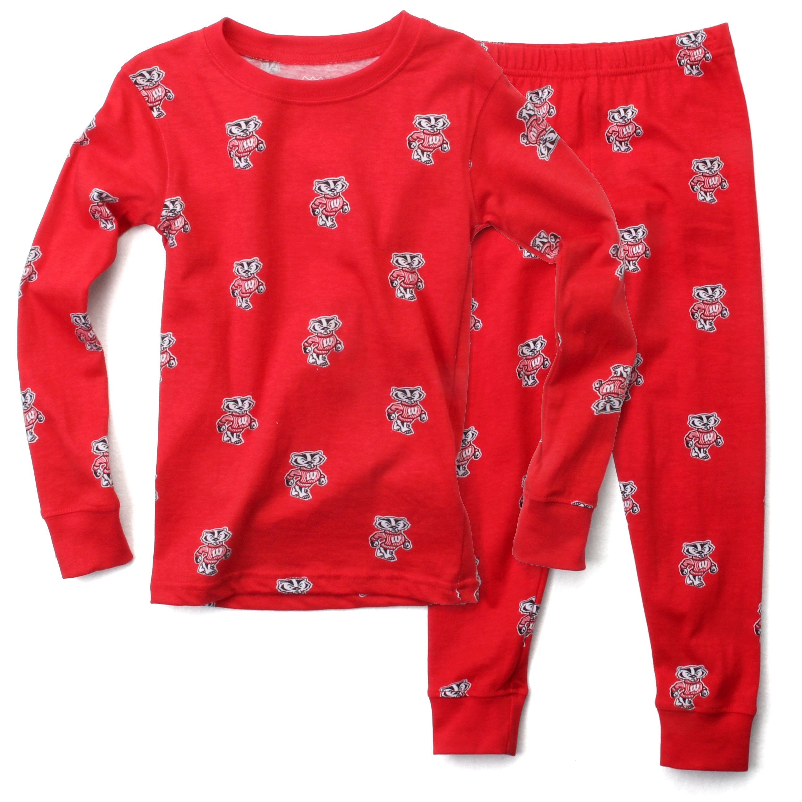 Wisconsin Badgers Youth Allover Print LS Pajama – Wes & Willy