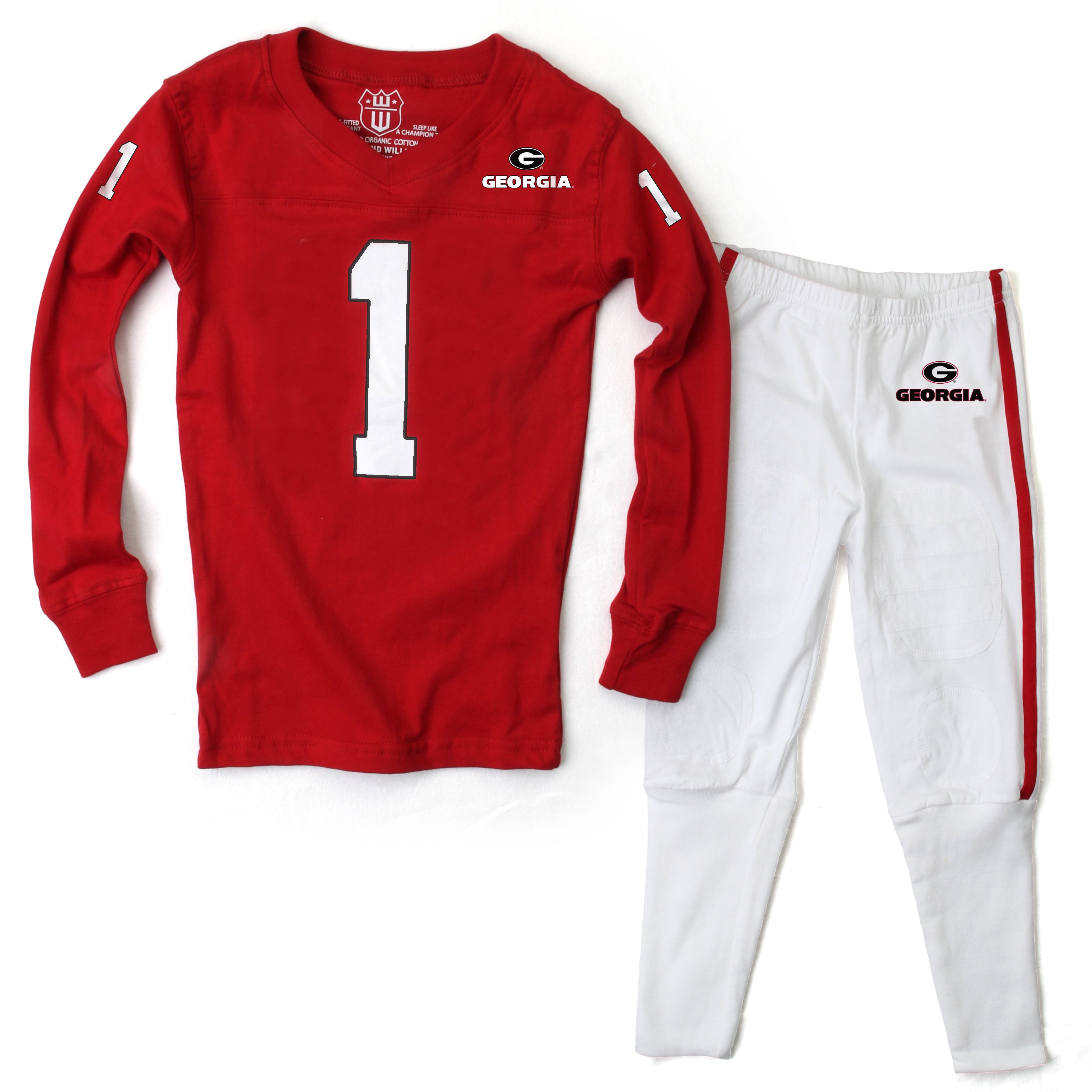 Georgia Bulldogs Kids LS Football Pajamas – Wes & Willy