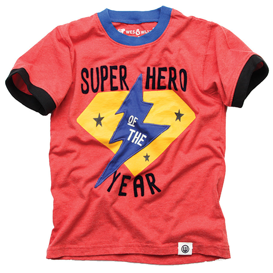 Youth Boys Super Hero Ringer Tee – Wes & Willy