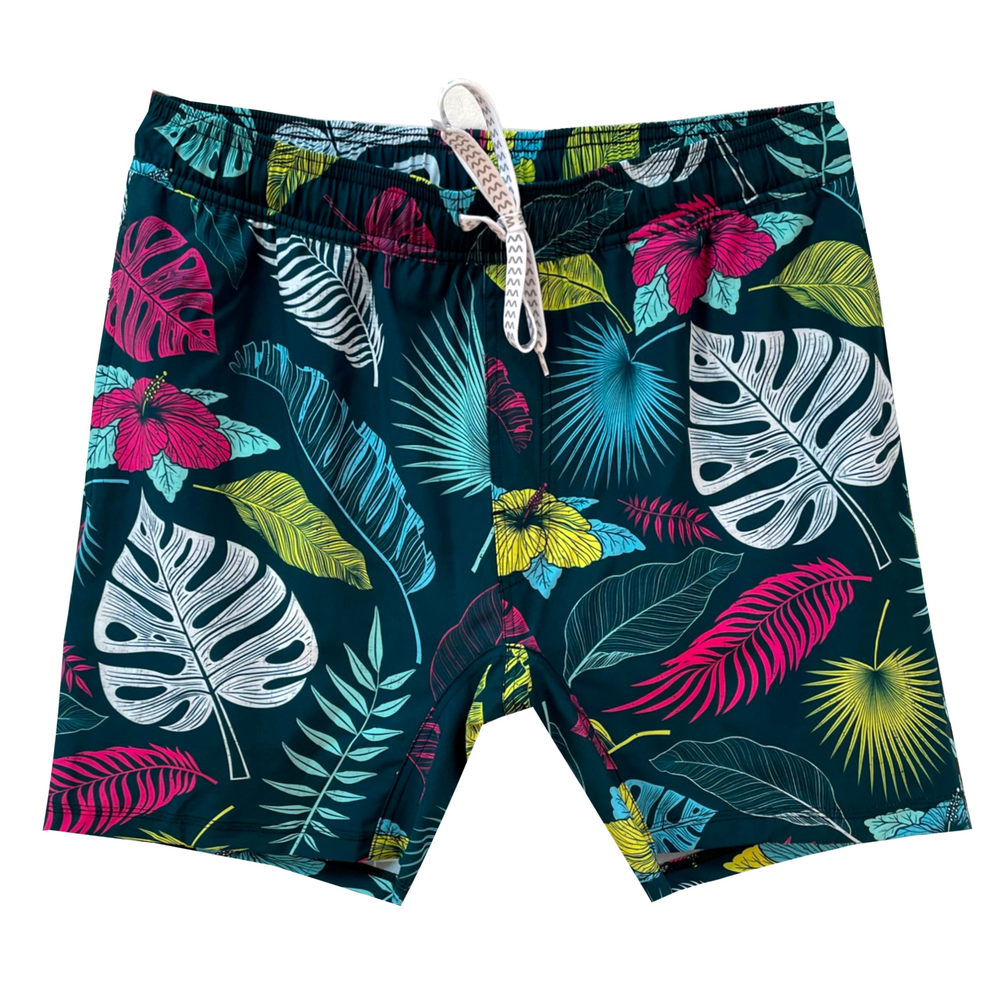 Men's Tropical Floral Tech Swim Trunks – Wes & Willy