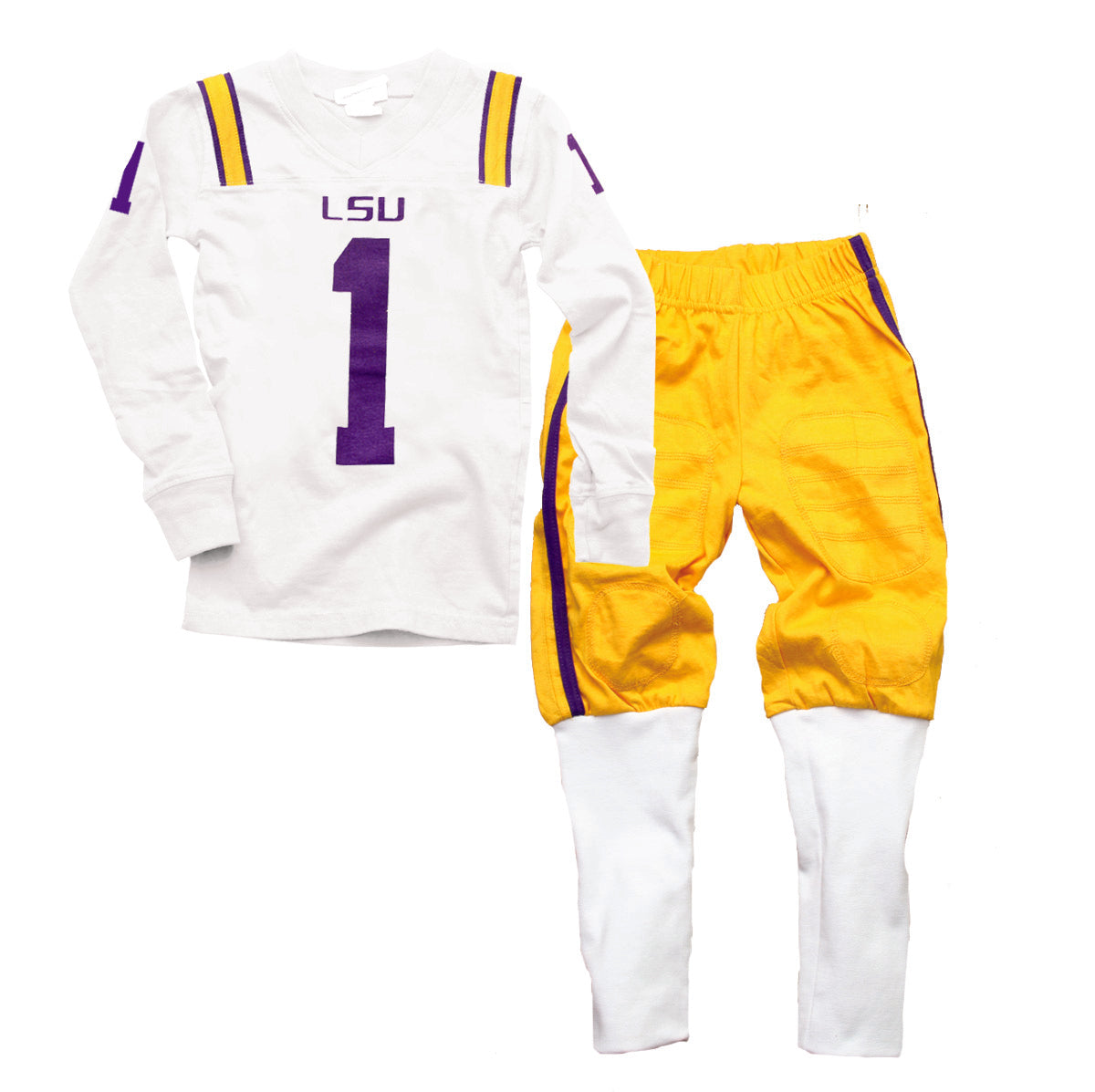 LSU Tigers Kids Football Pajama – Wes & Willy